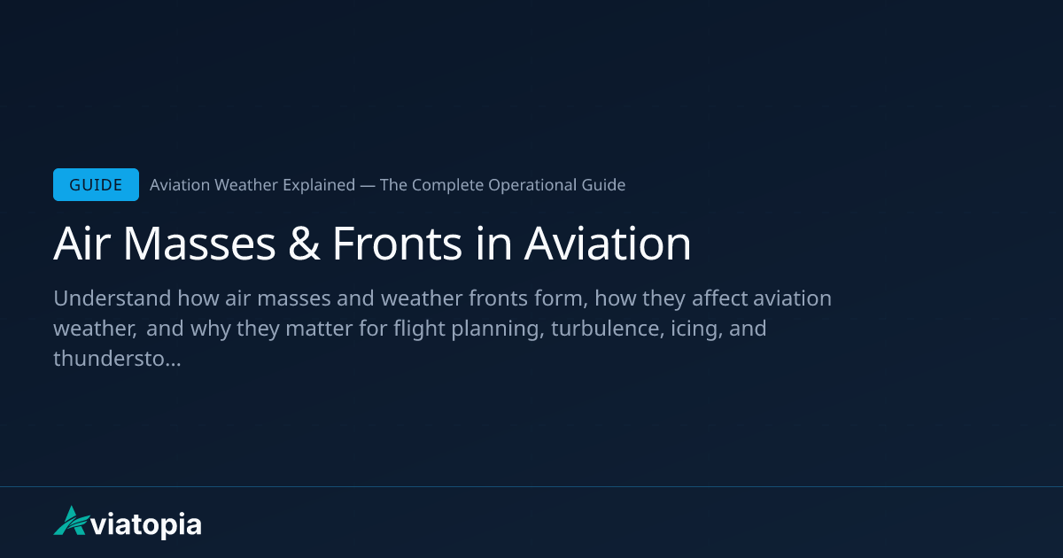 Air Masses & Fronts in Aviation Explained (Complete Guide) | Aviatopia
