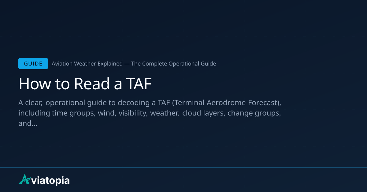 How to Read a TAF Explained (Complete Guide) | Aviatopia